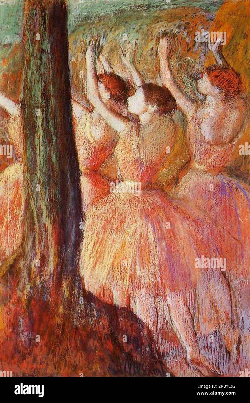 Edgar Degas Dancers In Pink
