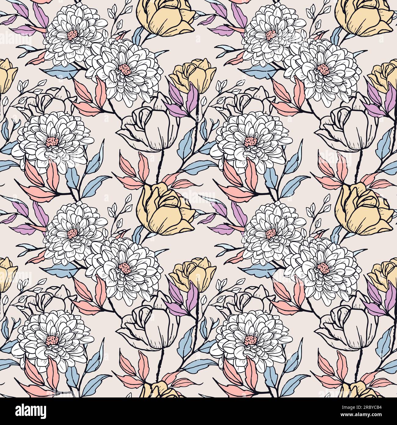 Light Color Flowers Wallpaper