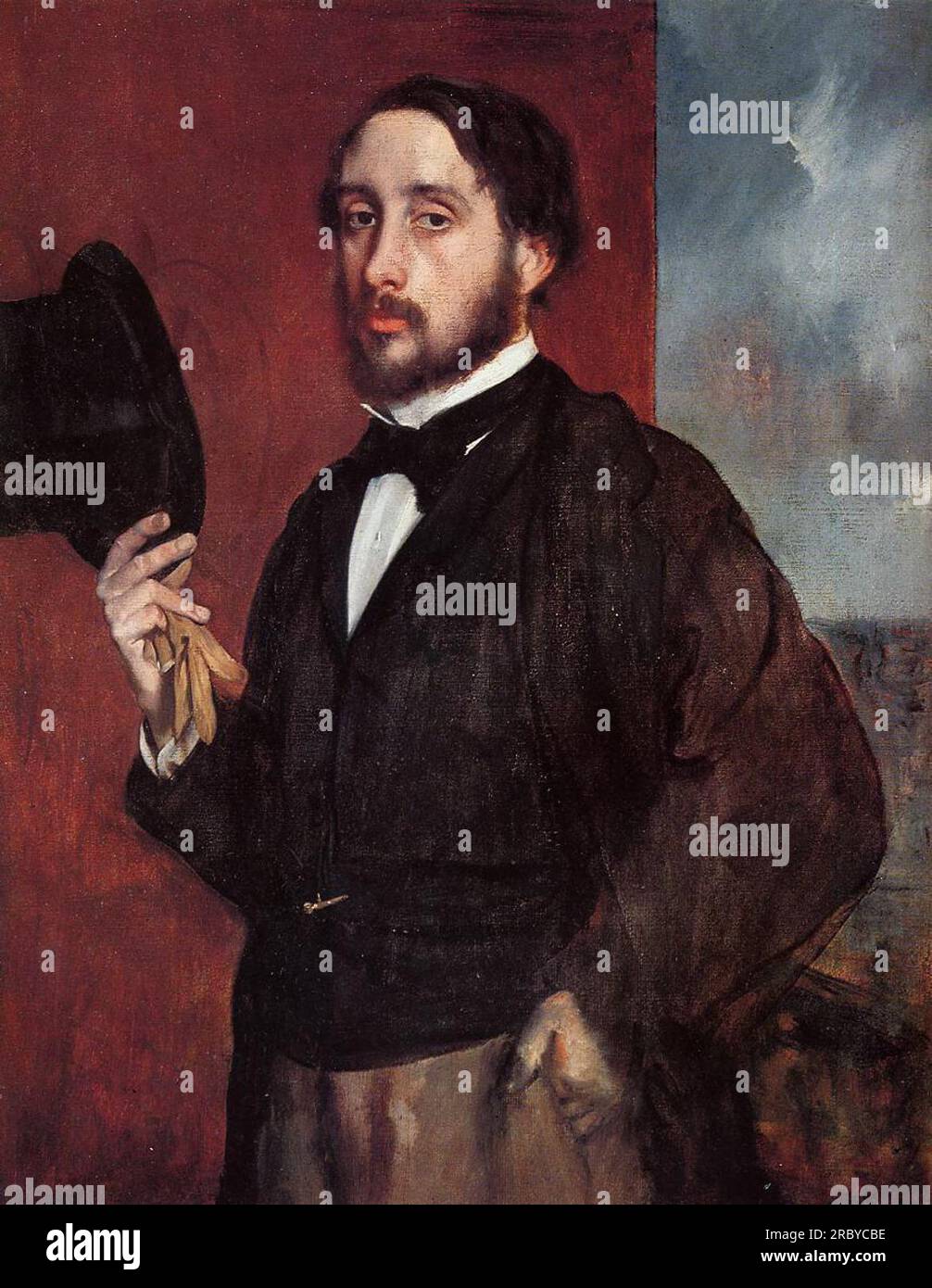 Self Portrait Saluting 1866 by Edgar Degas Stock Photo - Alamy