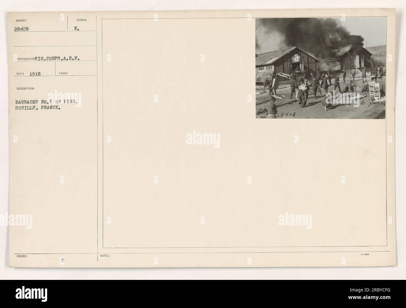 Image capturing a moment during World War I, showing Barracks No.6 on ...