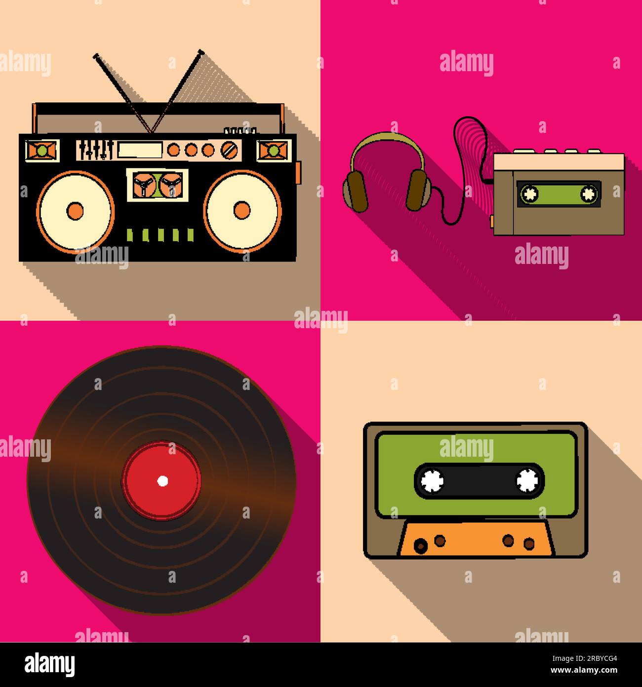 Vintage vinyl recording radio Stock Vector Images - Alamy