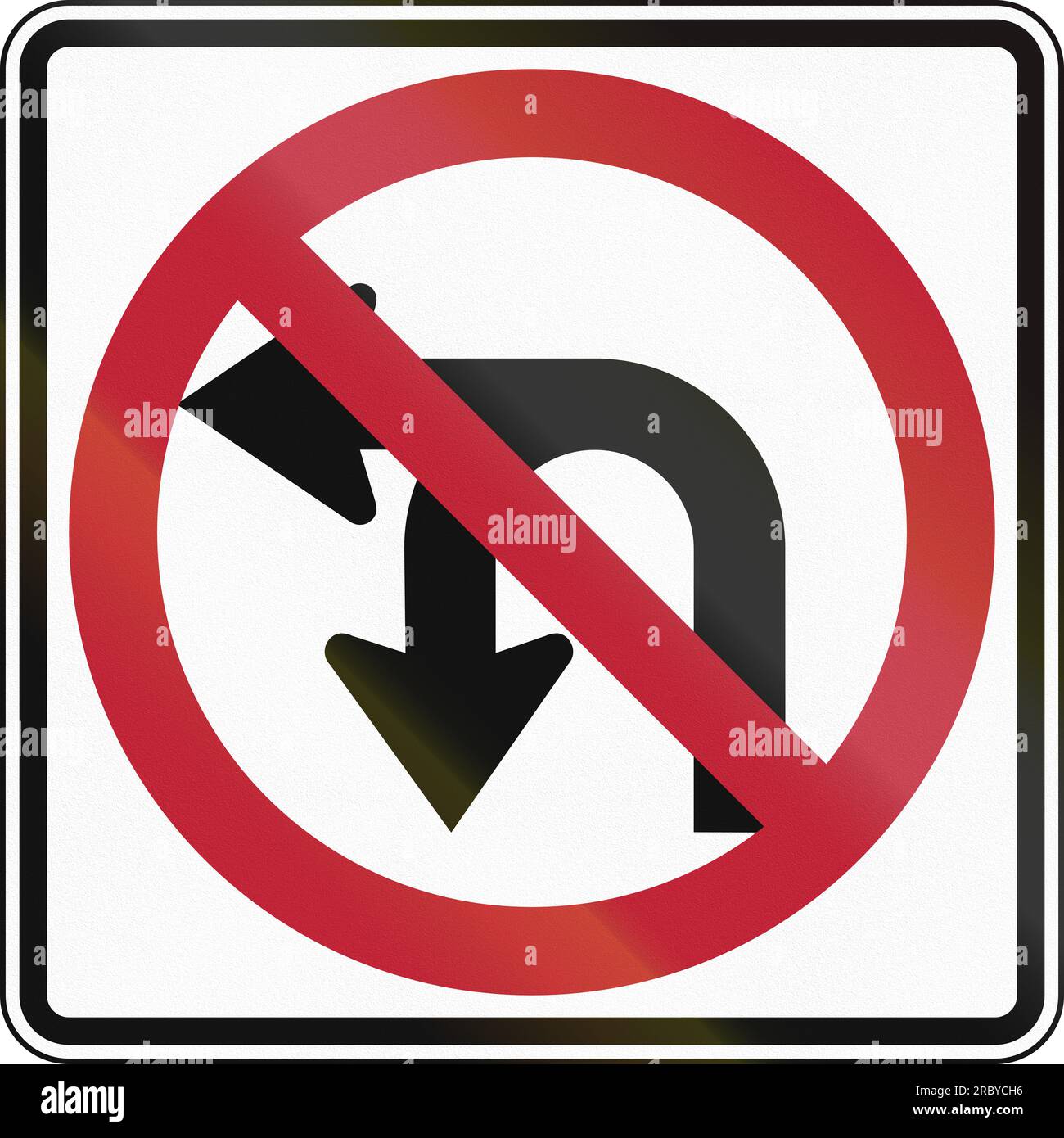 No u left turn sign hi-res stock photography and images - Alamy