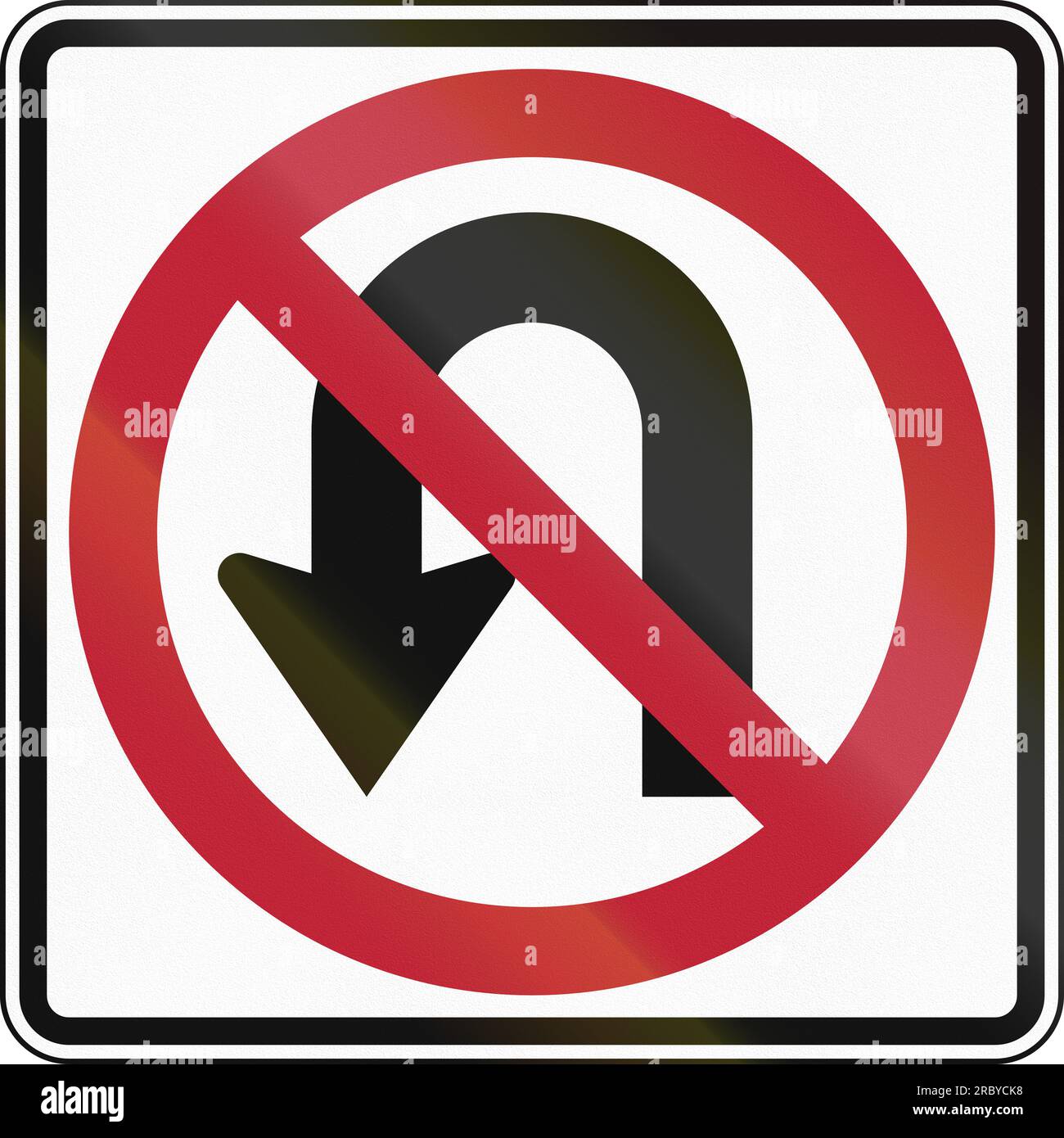 United States traffic sign: No U-Turn Stock Photo - Alamy