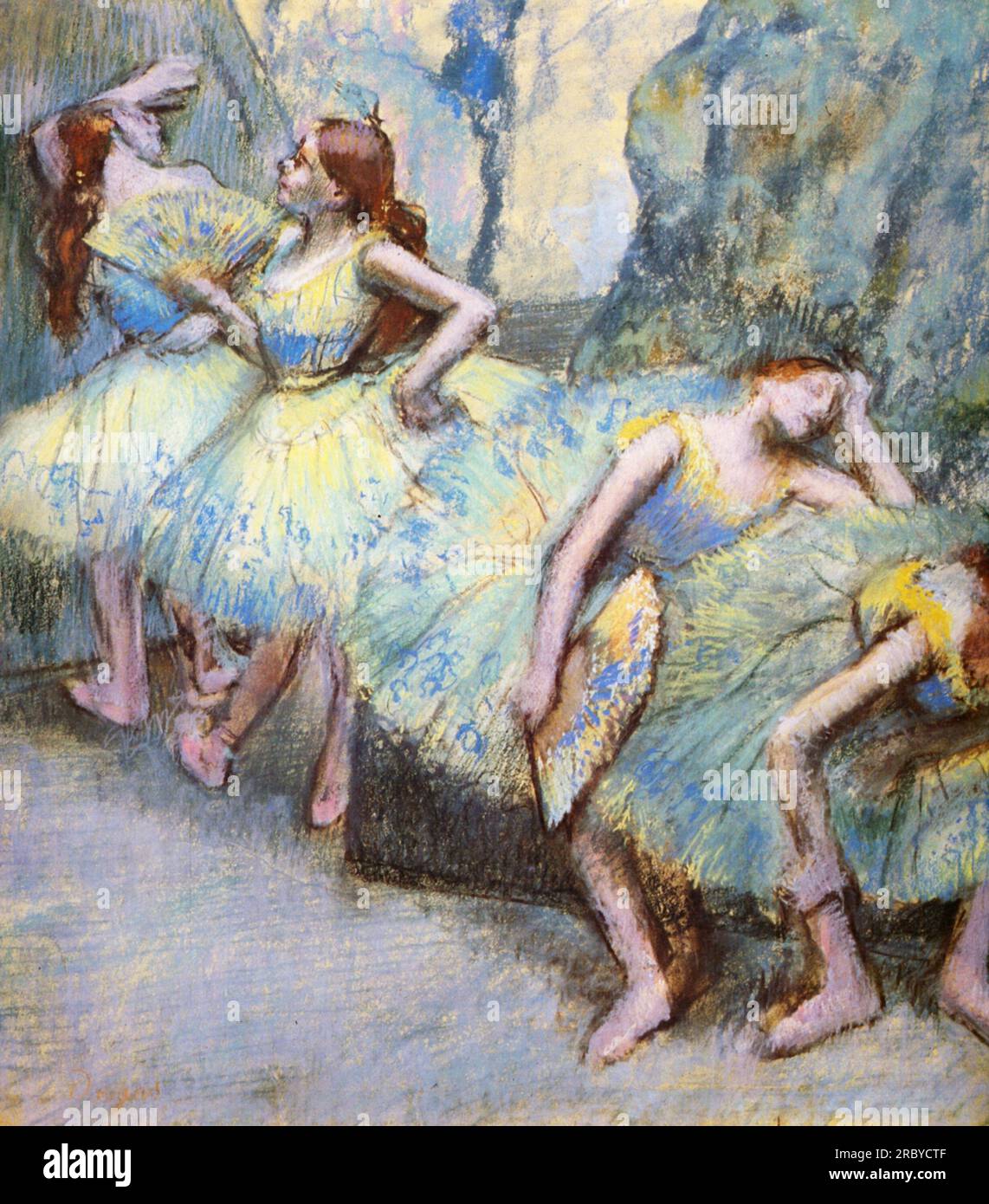 Ballet Dancers in the Wings 1900 by Edgar Degas Stock Photo - Alamy