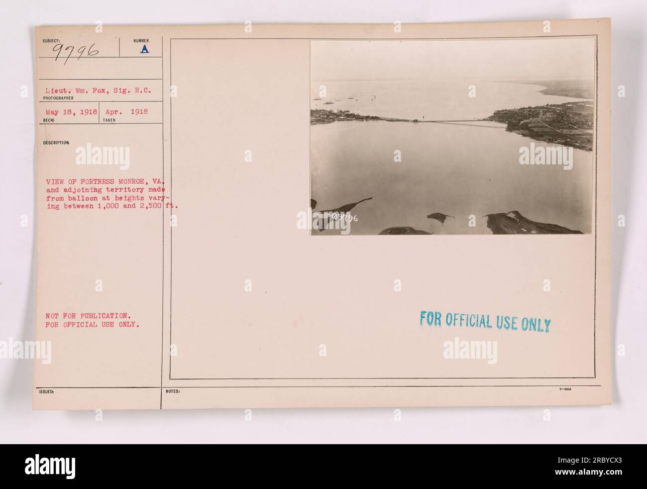 Aerial perspective of fortress monroe hi-res stock photography and ...