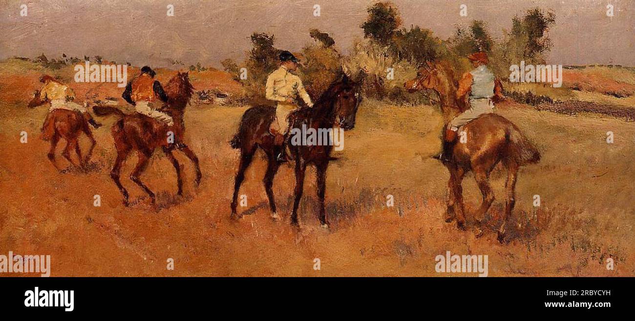 Four Jockeys 1888 by Edgar Degas Stock Photo - Alamy