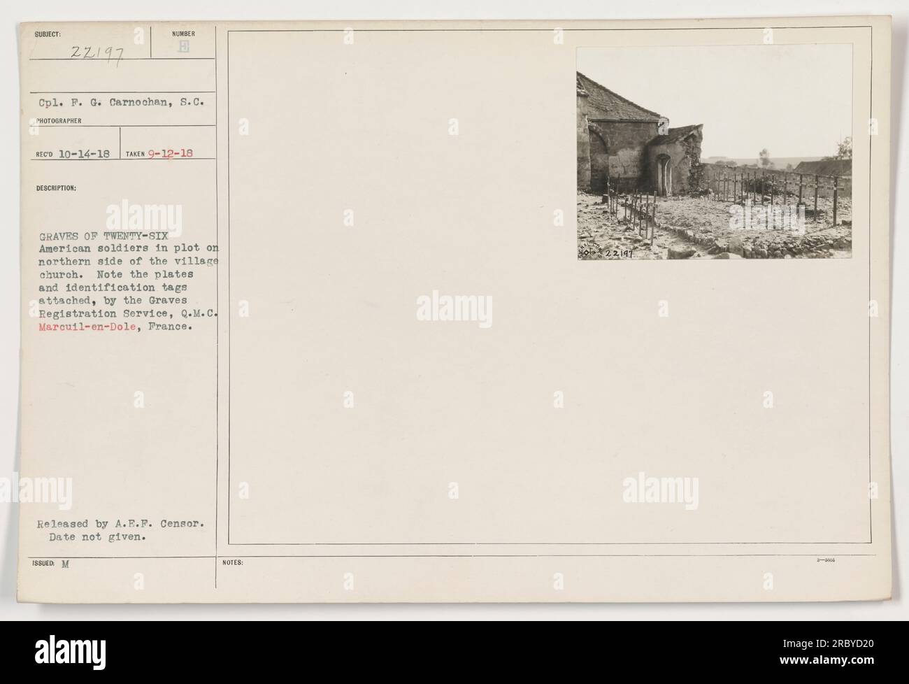 Image of the graves of twenty-six American soldiers in a plot on the ...