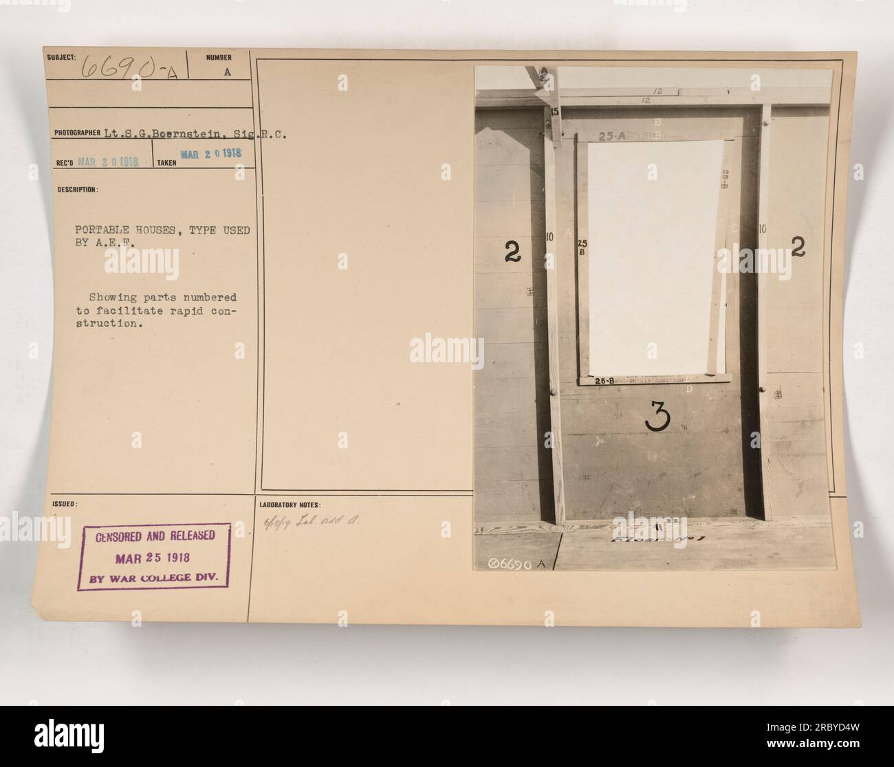 A photograph showing portable houses used by the American Expeditionary ...