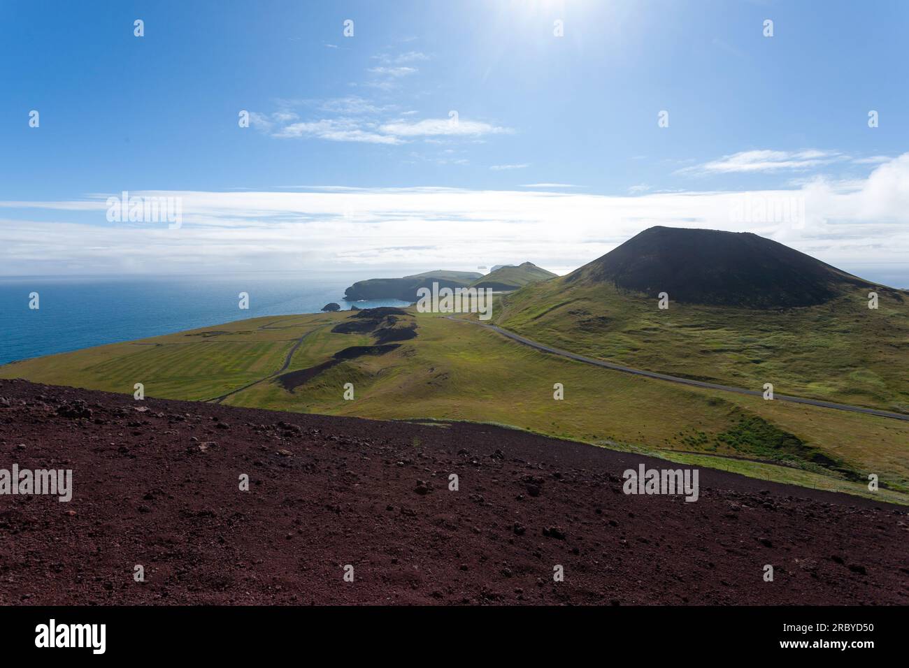 Westman Islands beach view with archipelago island in background ...