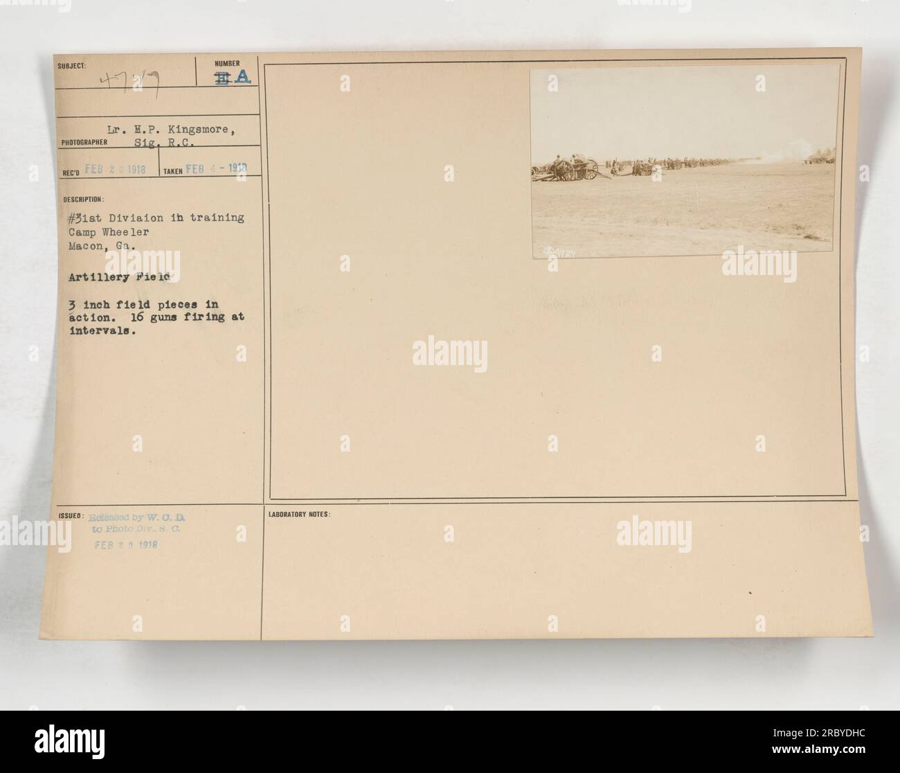 The image shows the 31st Division in training at Camp Wheeler in Macon ...