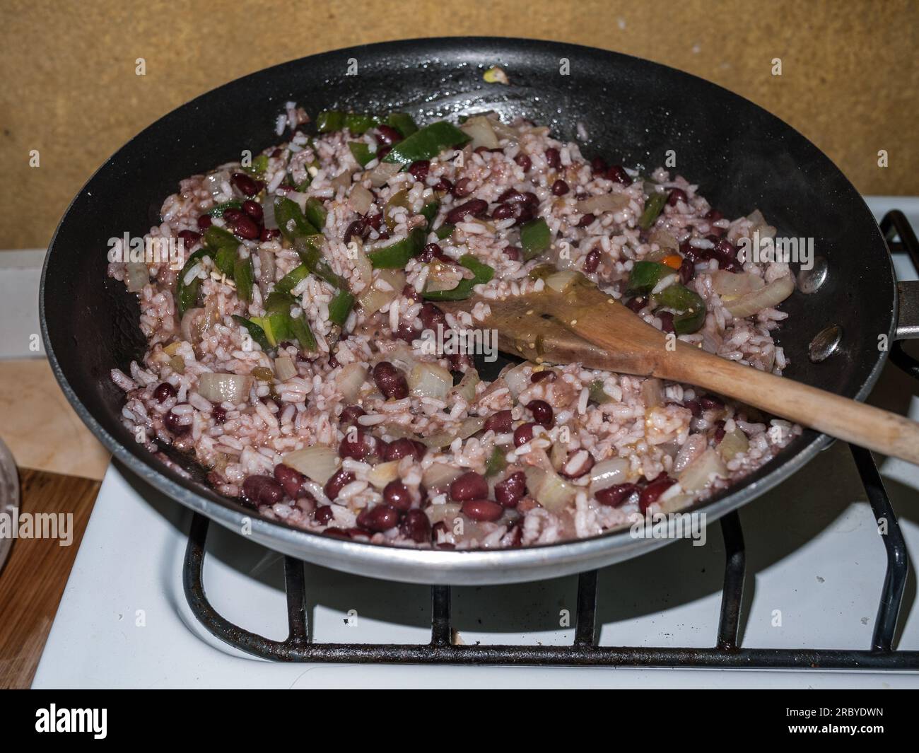 Gallo Pinto is a red beans and rice dish prepared by frying both cooked ...