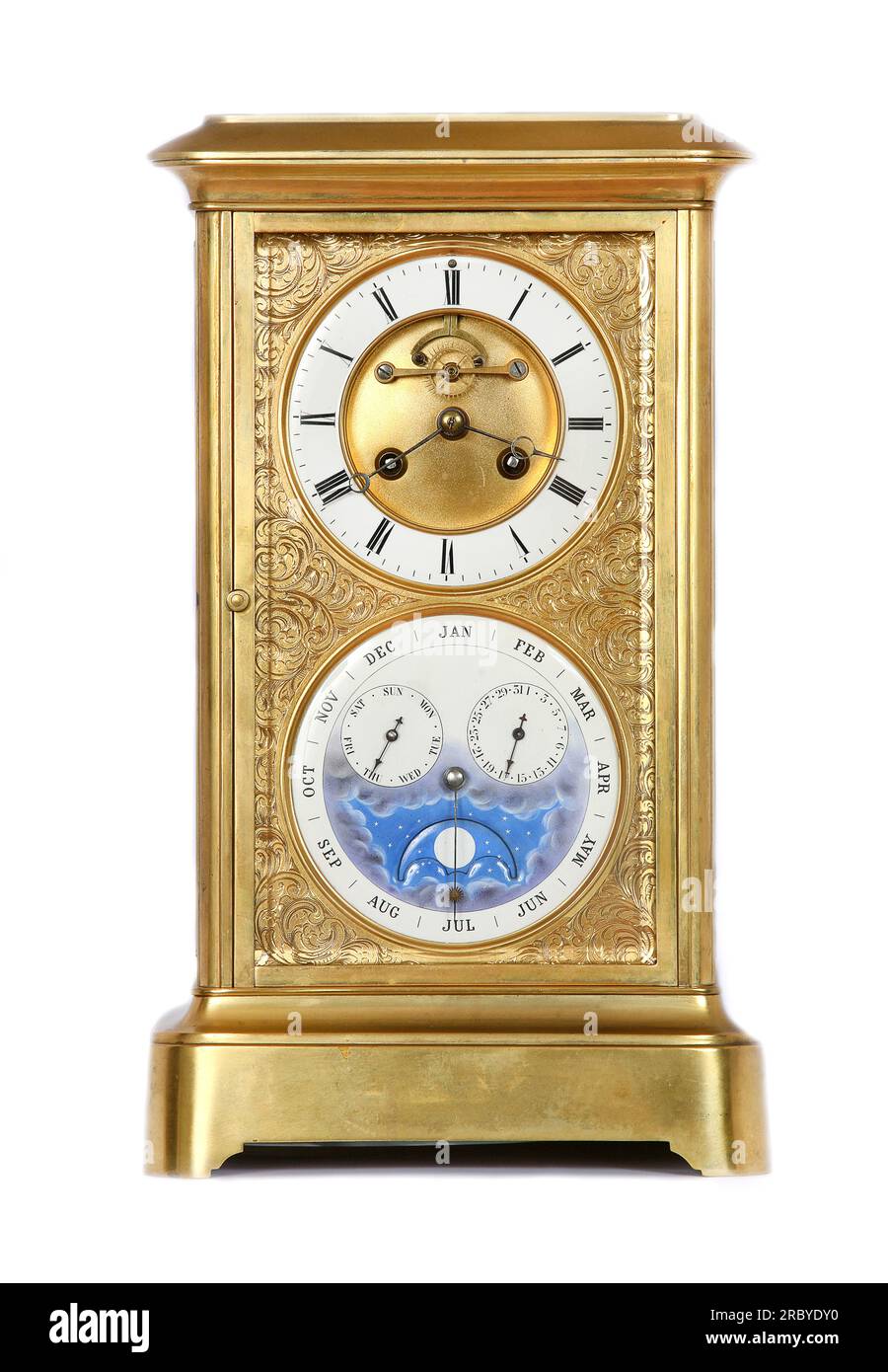 An antique gilded carriage clock Stock Photo - Alamy