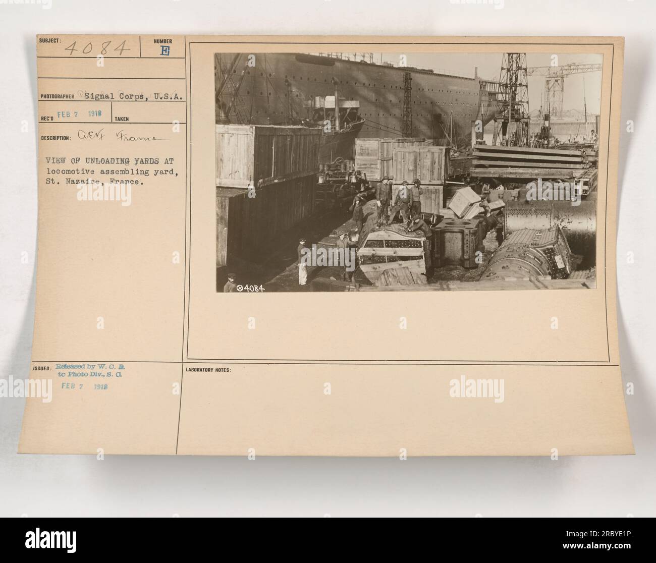 A view of the unloading yards at the locomotive assembling yard in St ...