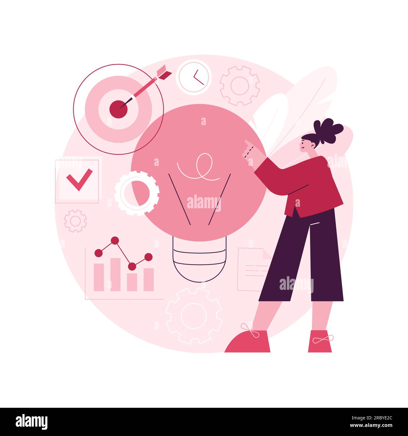 Idea management abstract concept vector illustration. Grow new idea ...