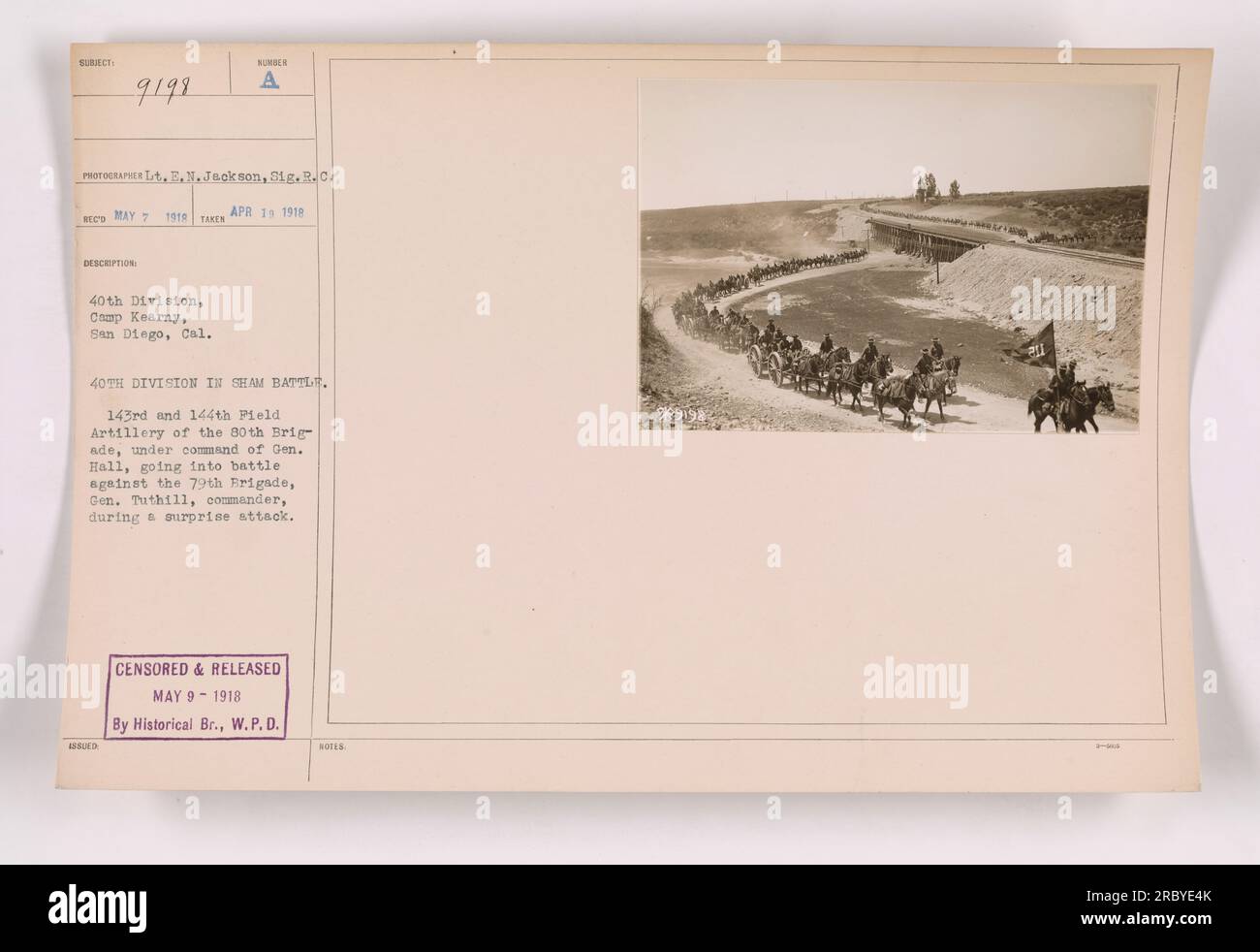 Soldiers from the 40th Division, Company Kearny in San Diego ...