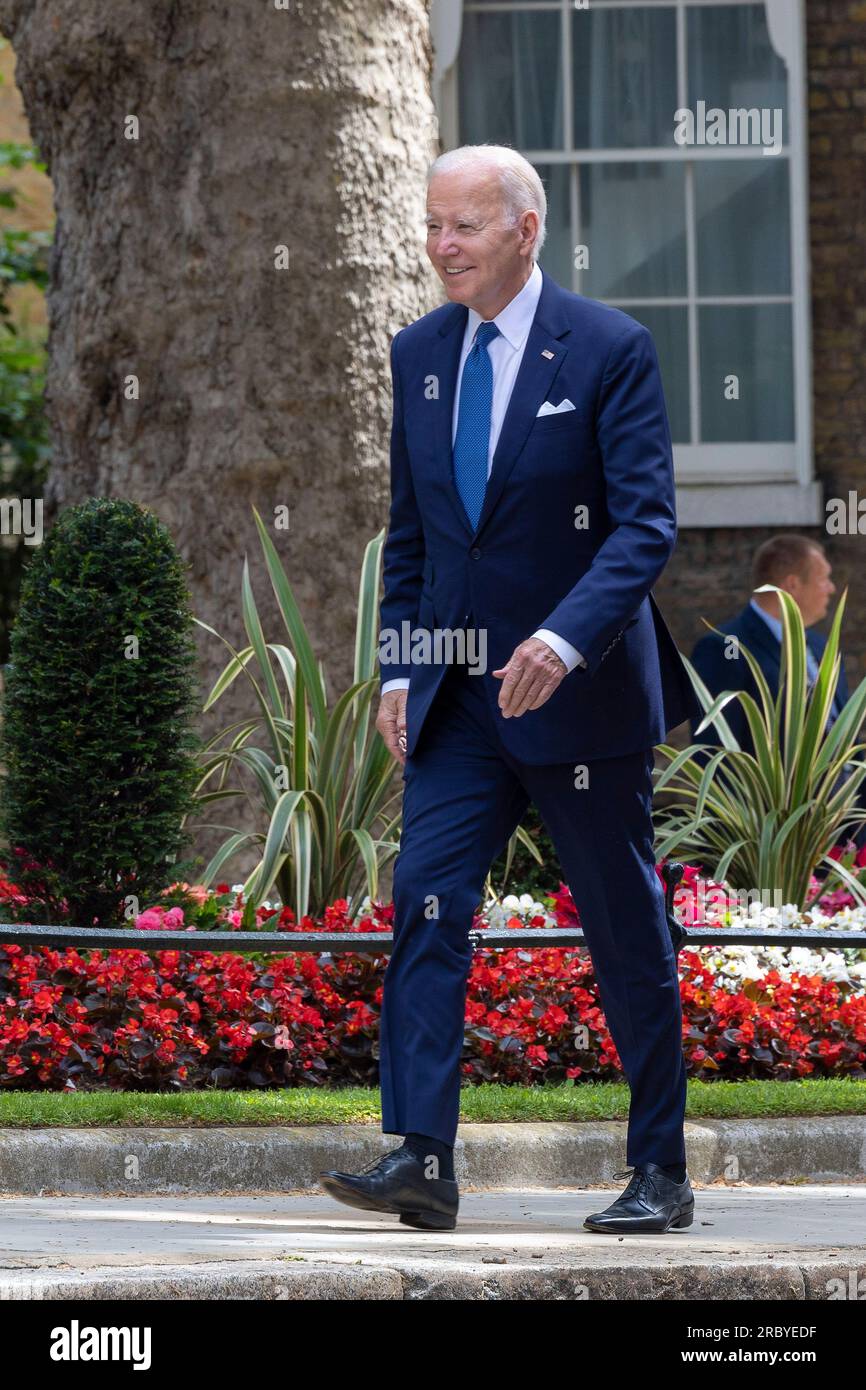 London, United Kingdom. 10th July, 2023. U.S President Joe Biden walks ...