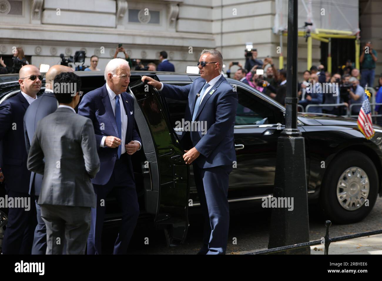 London, United Kingdom. 10th July, 2023. U.S President Joe Biden steps ...