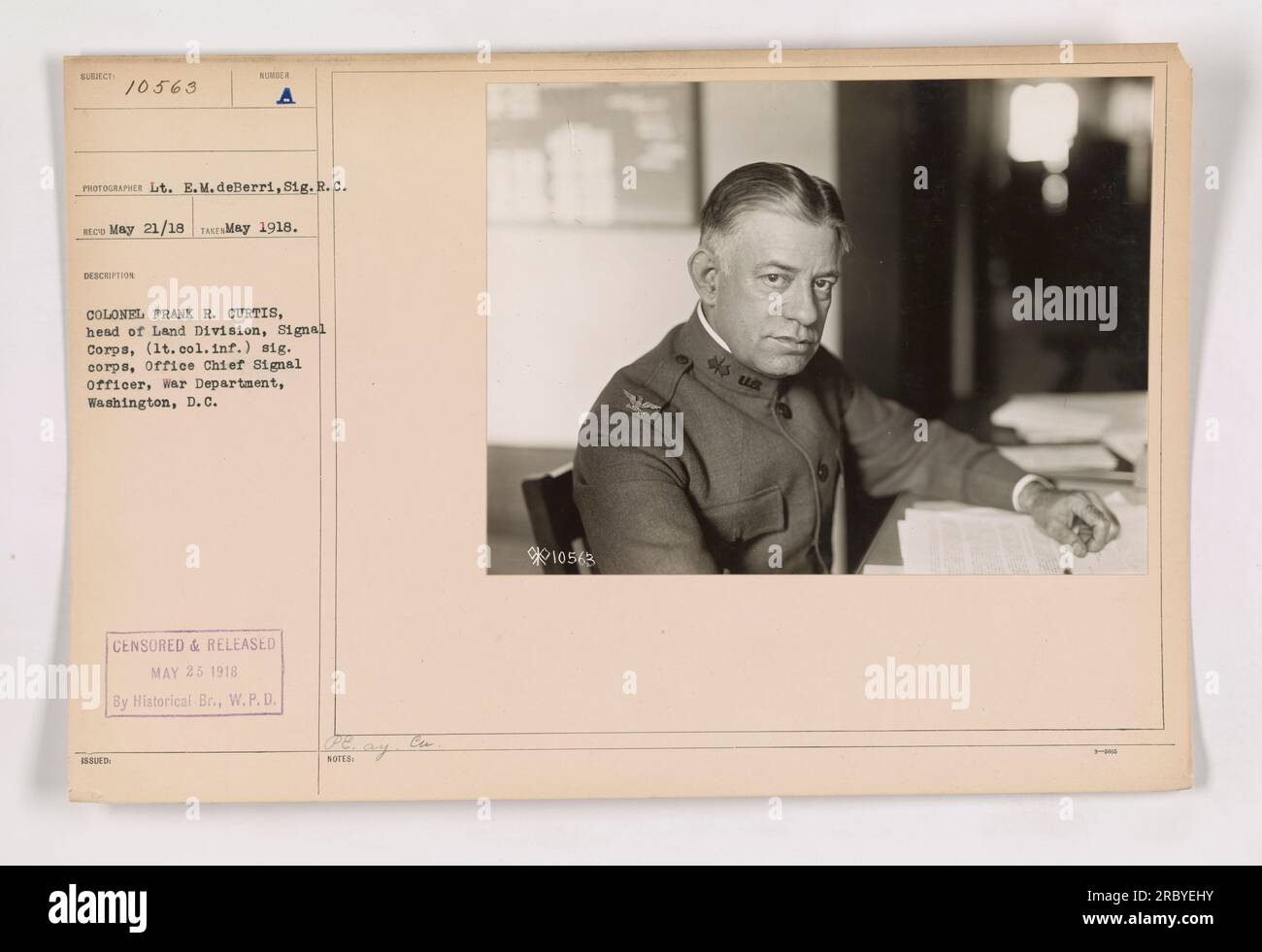 Colonel frank b curtis hi-res stock photography and images - Alamy