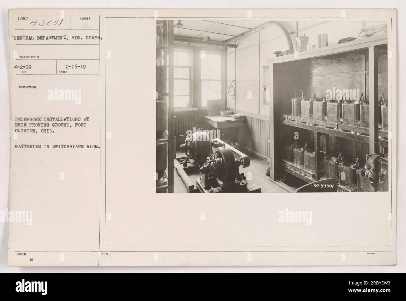 "Photograph of telephone installations at Erie Proving Ground, Fort ...