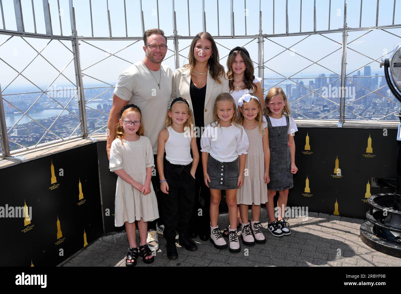 New York, USA. 11th July, 2023. The Busby family, including Adam Busby ...