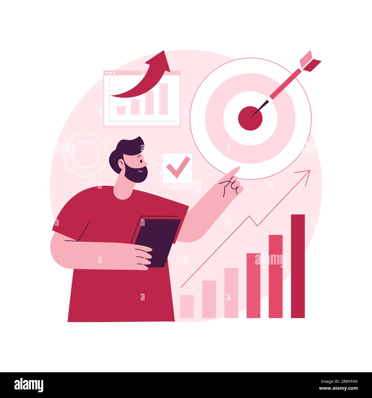 Performance management abstract concept vector illustration. Human ...