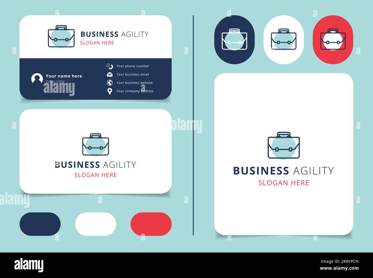 Business agility logo design with editable slogan. Branding book and ...