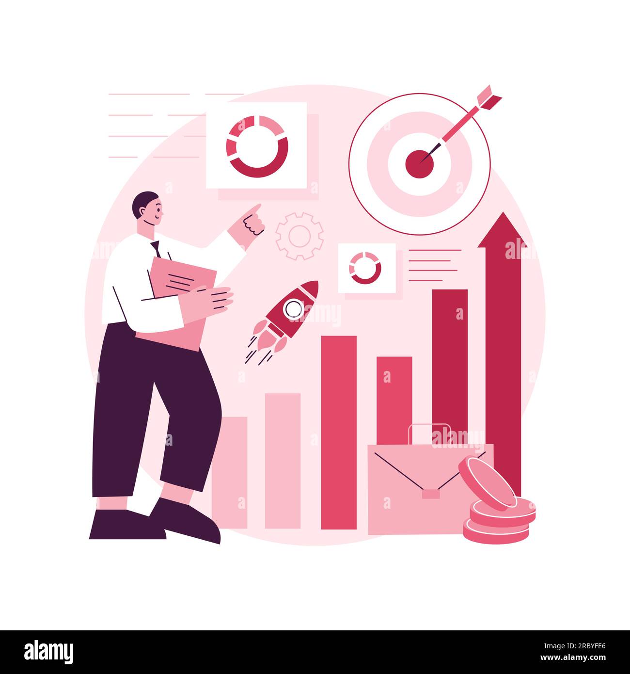 Business direction abstract concept vector illustration. Business ...