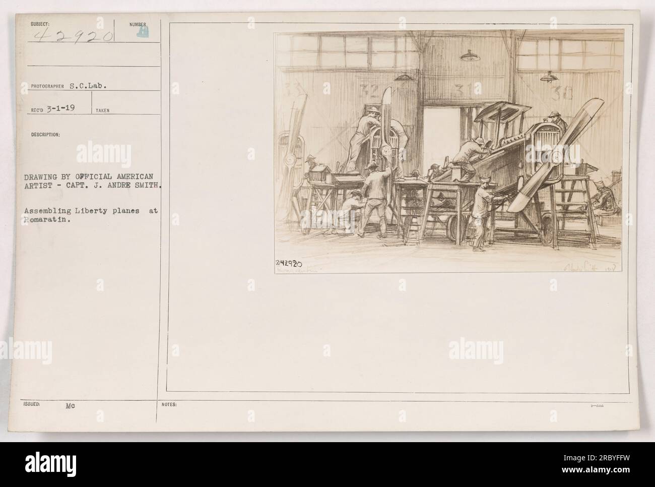 Caption: "Drawing by Official American Artist Capt. J. Andre Smith ...