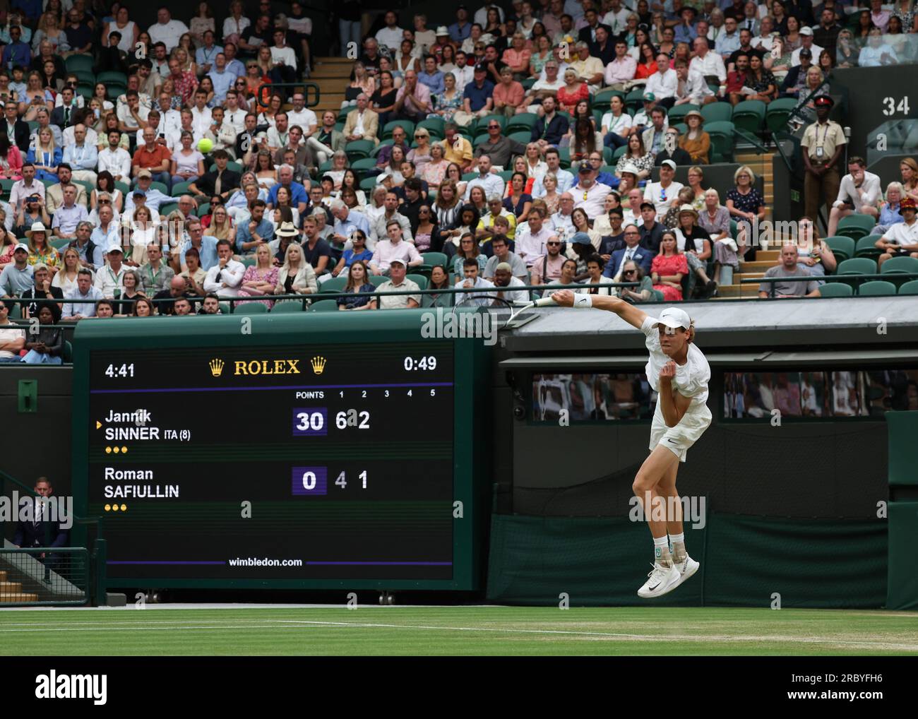 Jannik sinner wimbledon 2023 hi-res stock photography and images - Alamy