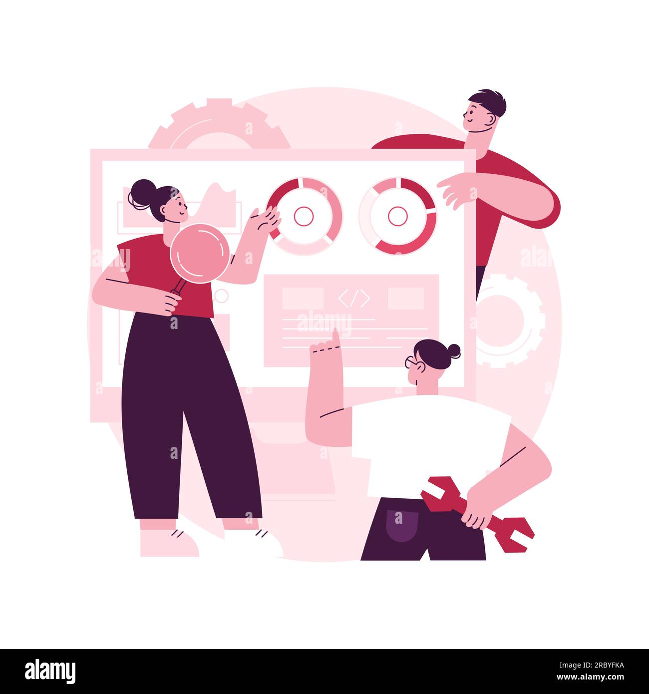 System Software Development Abstract Concept Vector Illustration All In One Software Solution