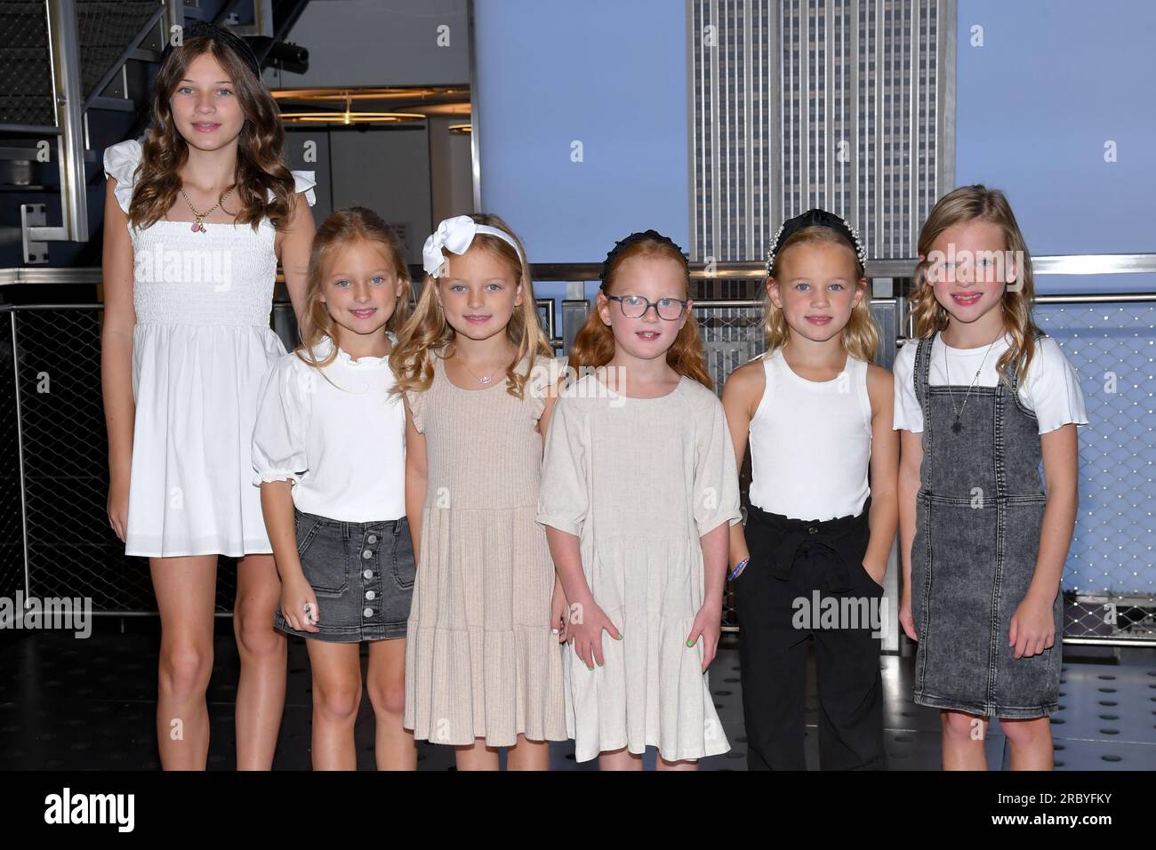 New York, USA. 11th July, 2023. The Busby family, including Blayke ...