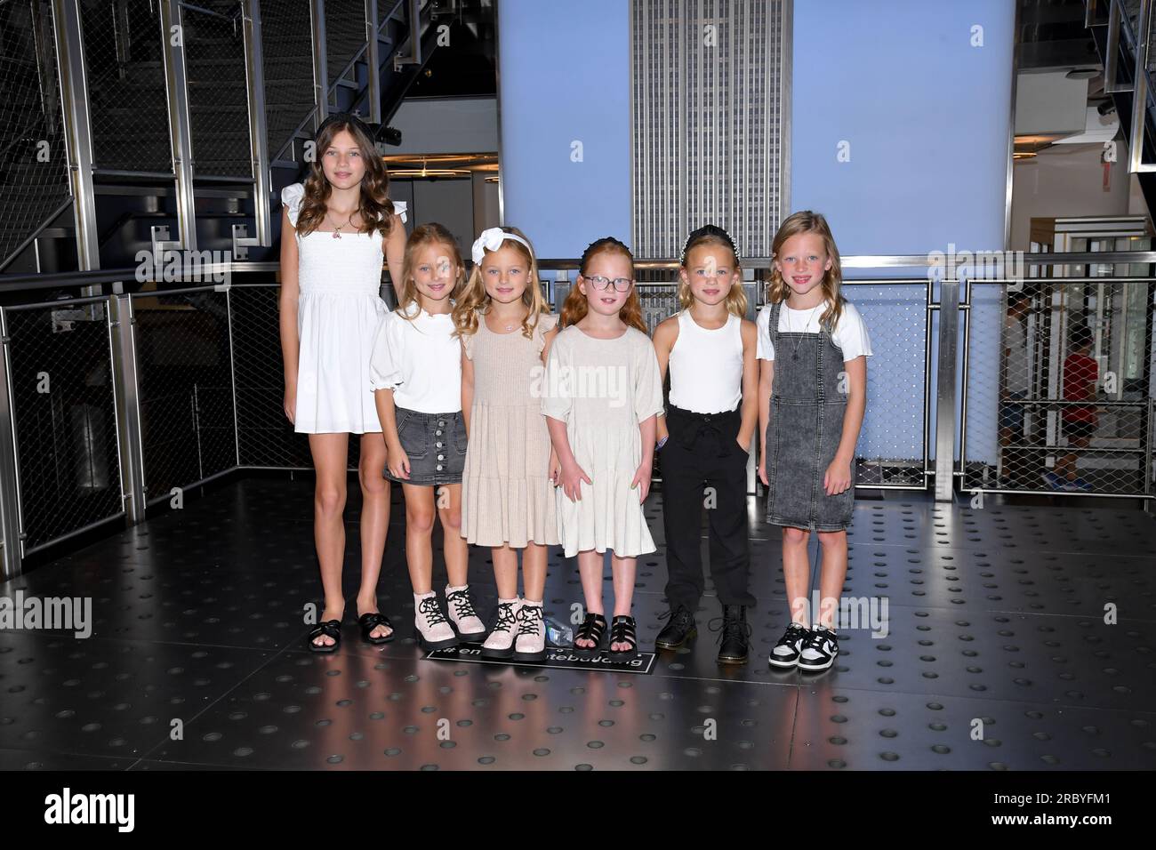 New York, USA. 11th July, 2023. The Busby family, including Blayke ...