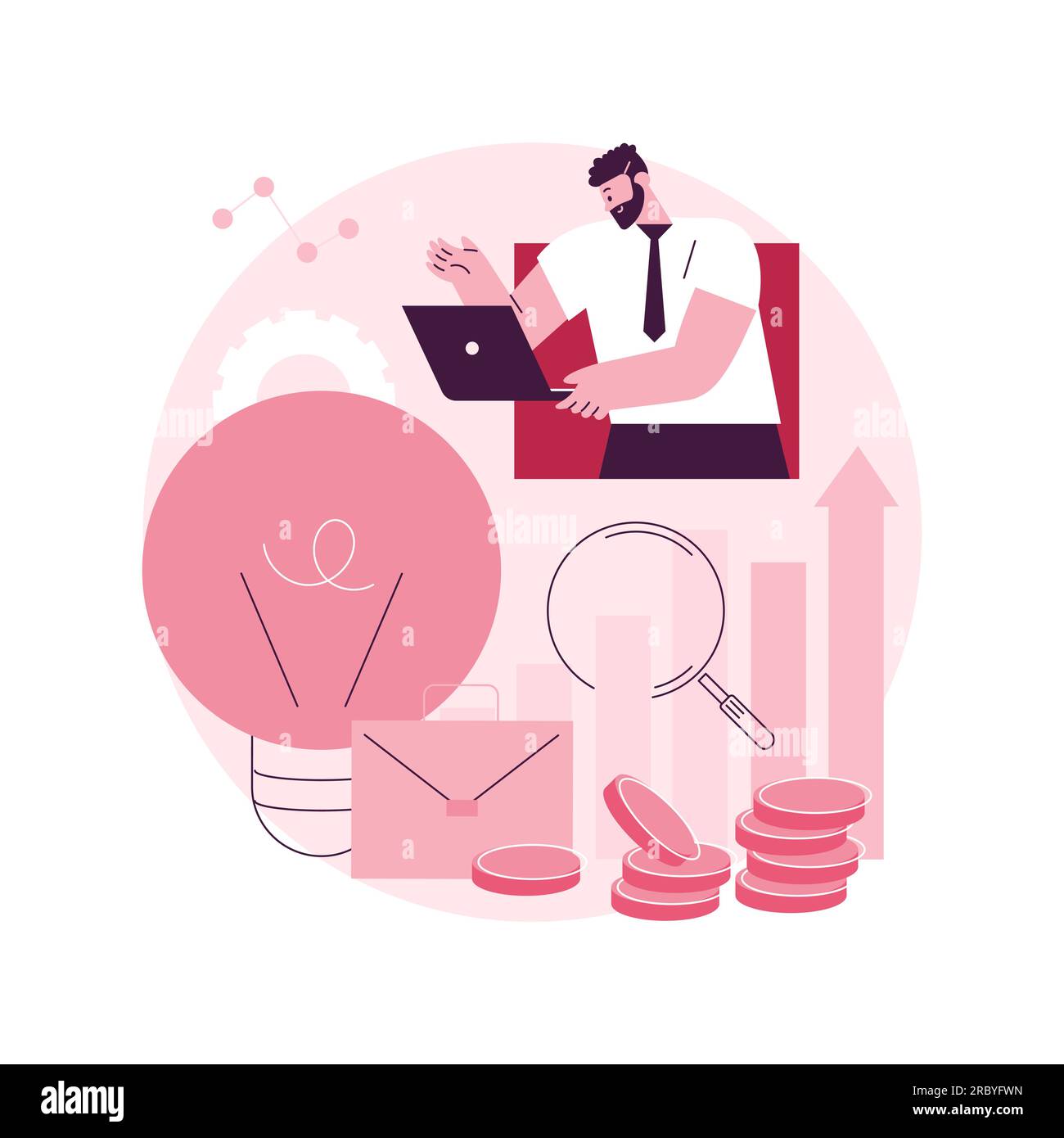 Business intelligence abstract concept vector illustration. BI systems ...
