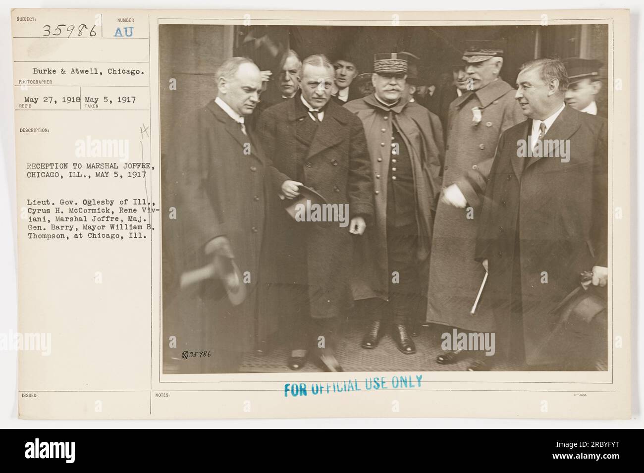 Reception to marshal joffre hi-res stock photography and images - Alamy