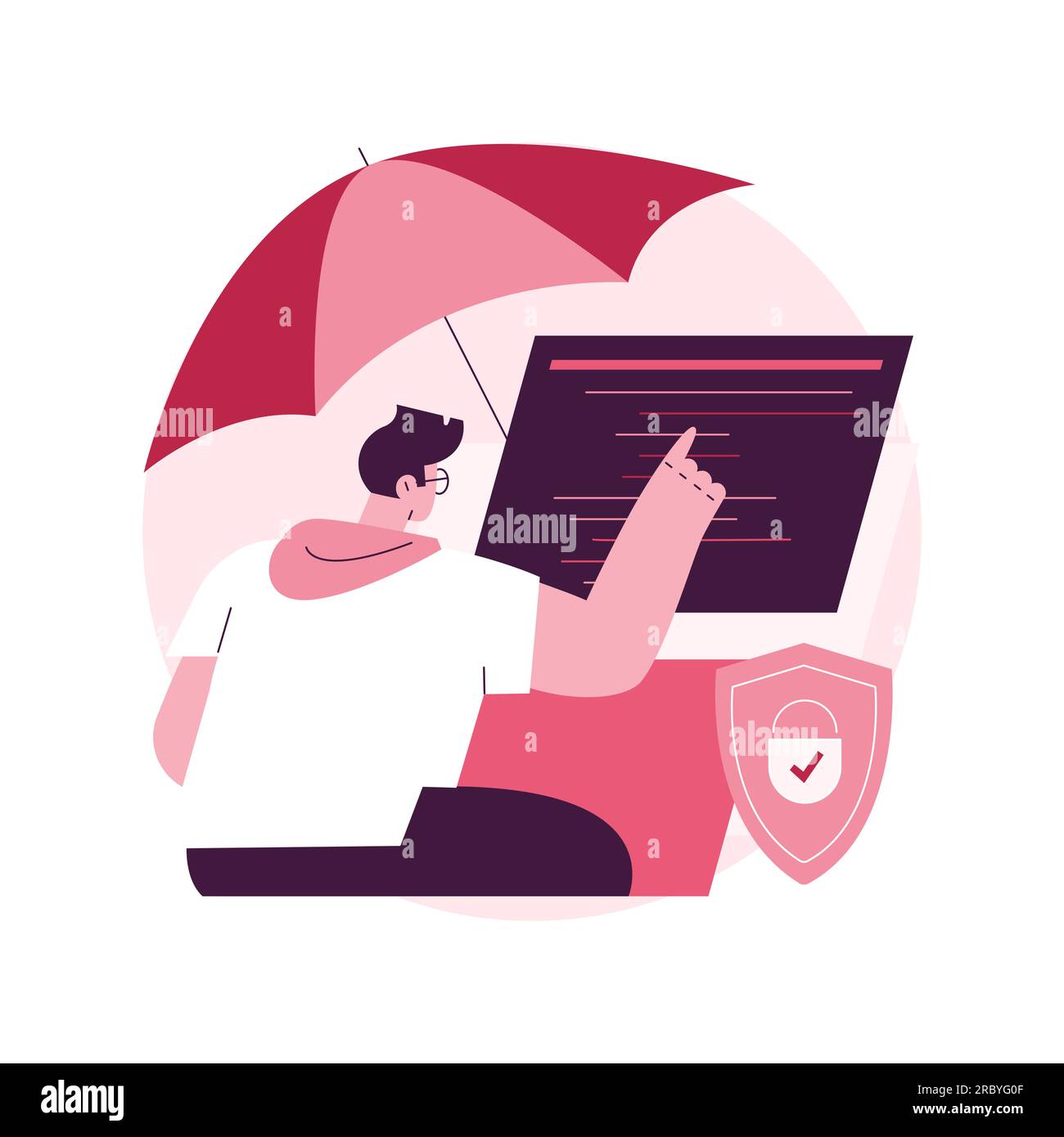 Cyber insurance abstract concept vector illustration. Cyber-insurance ...