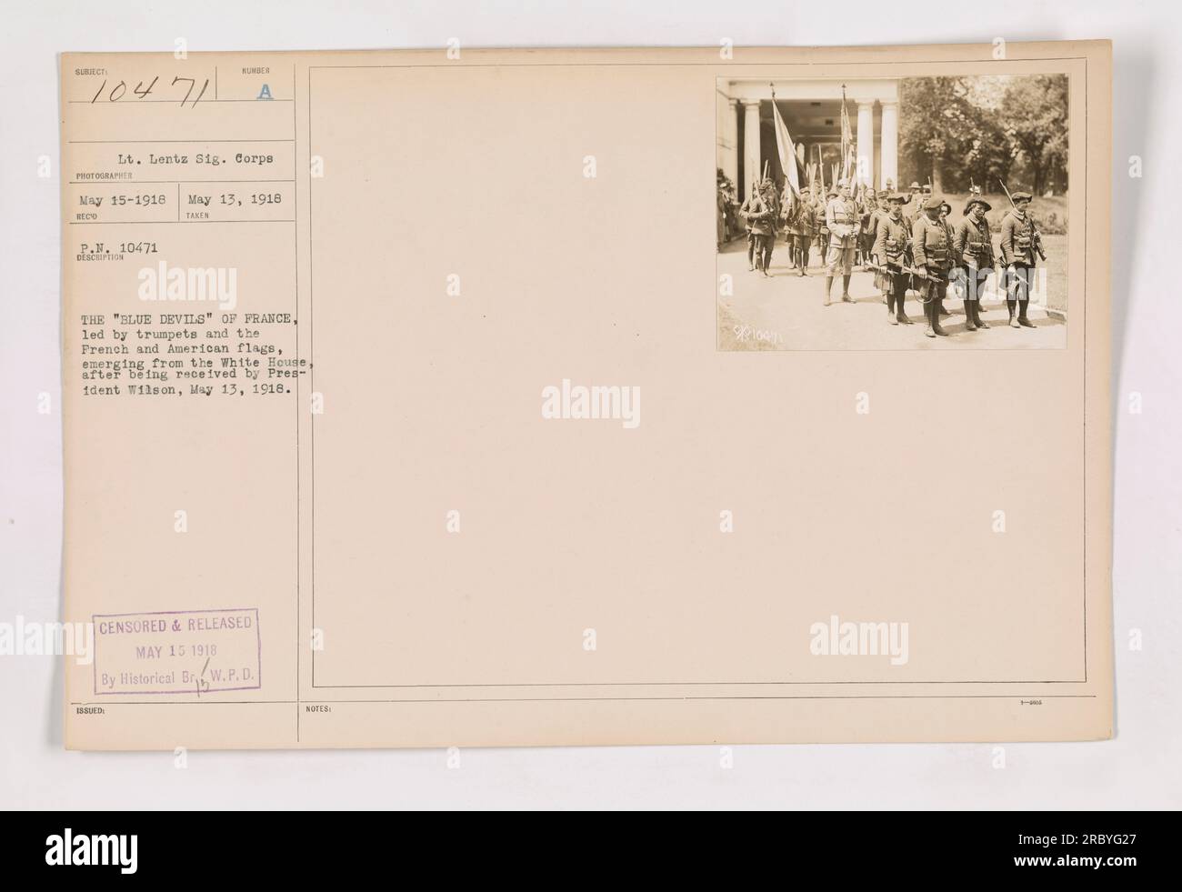 "The Blue Devils" of France, accompanied by trumpets and both French ...