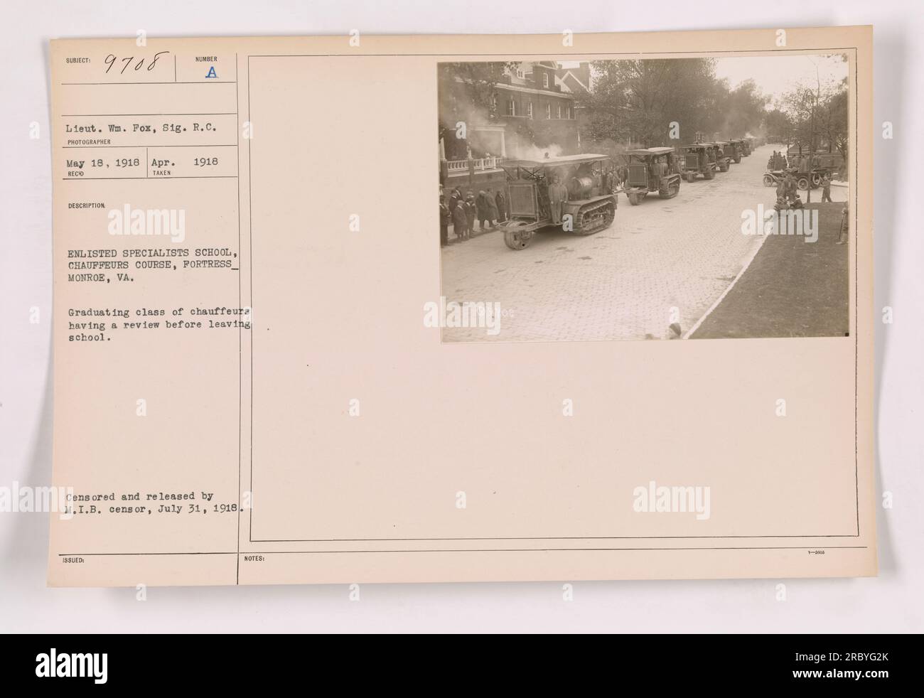 Graduating class of chauffeurs from the enlisted specialists school at ...