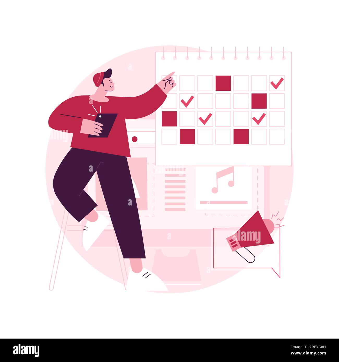 Media planning abstract concept vector illustration. Media ...