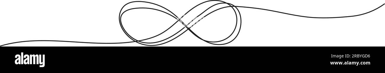 Infinity continuous line vector. Infinity eternity symbol in variations ...