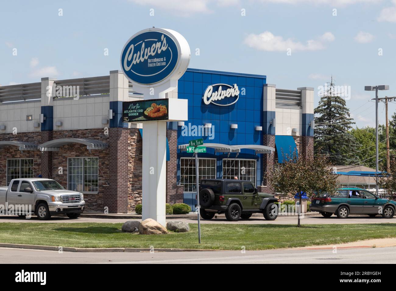 Muncie - July 10, 2023: Culver's fast casual restaurant. Culvers is ...