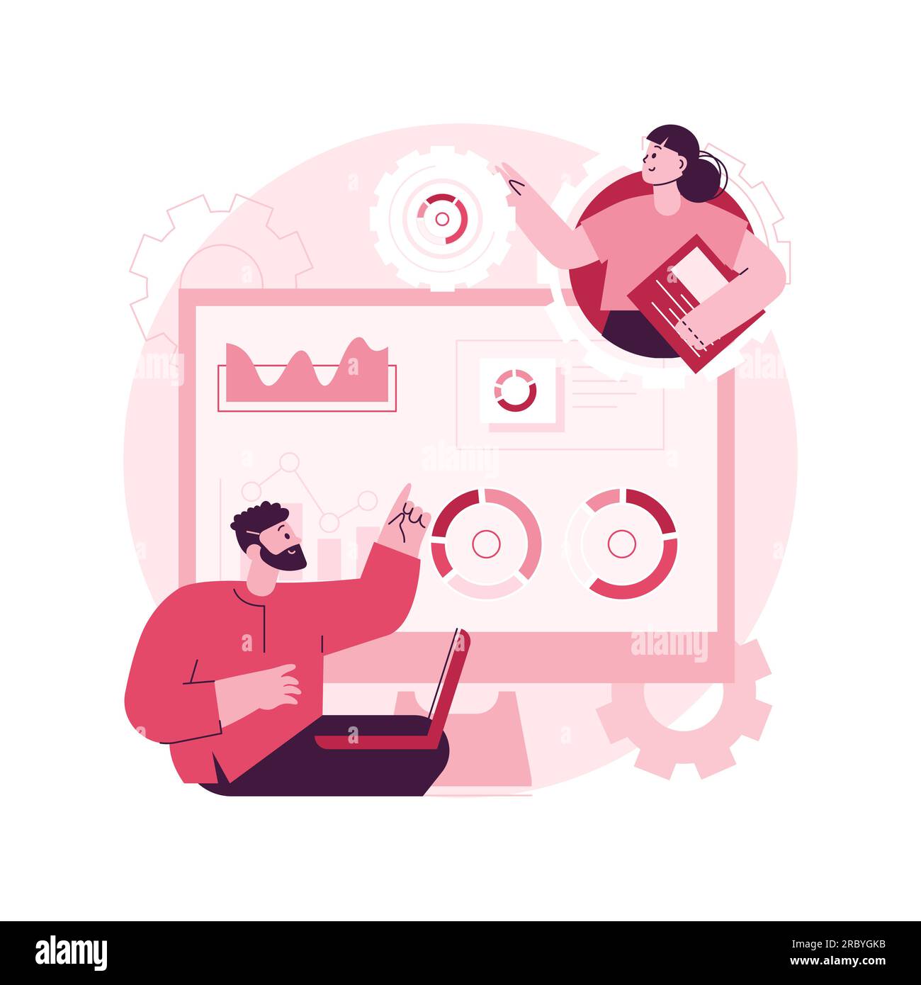 SEO analytics team abstract concept vector illustration. SEO ...