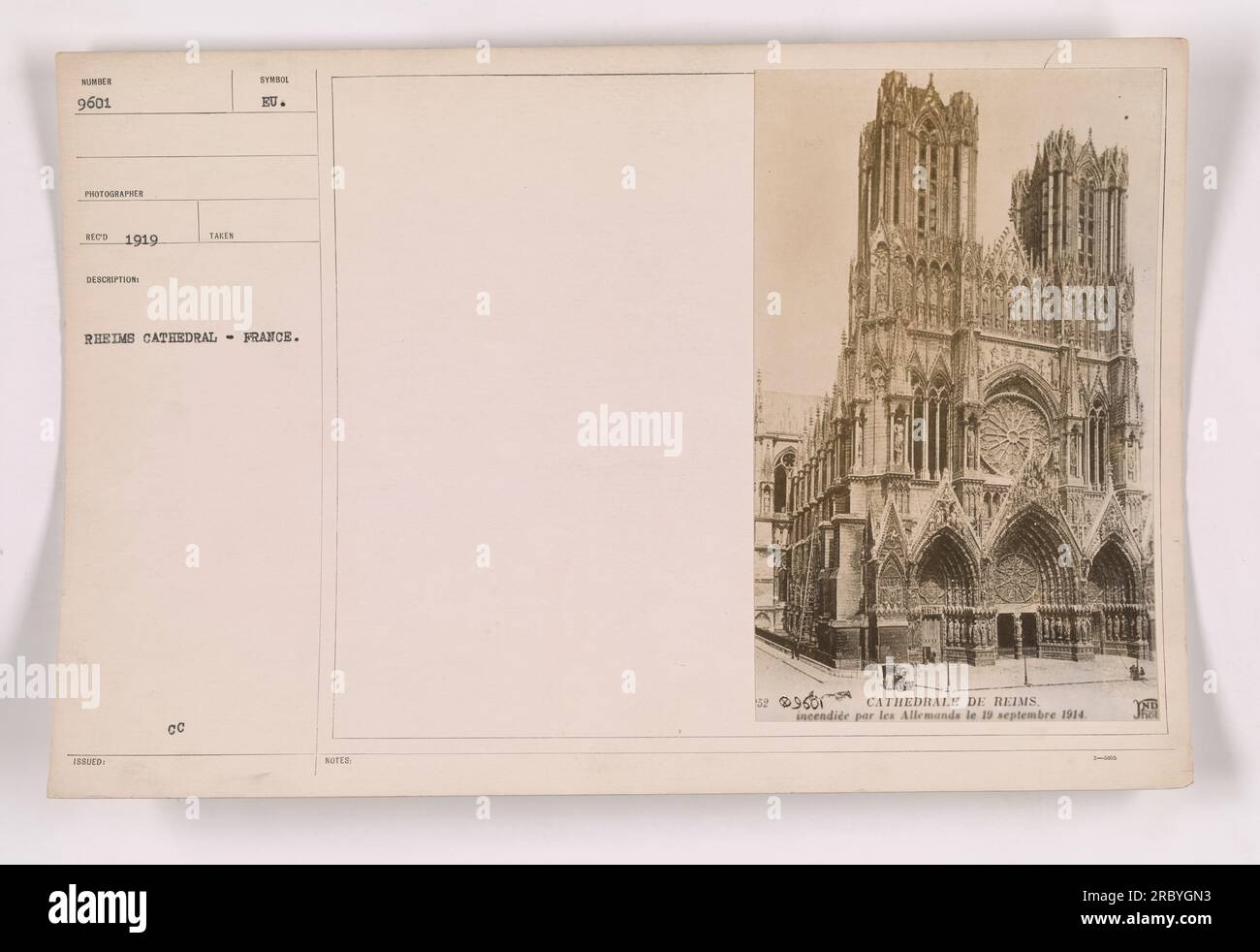 Destroyed by German forces on September 19, 1914, the Reims Cathedral ...