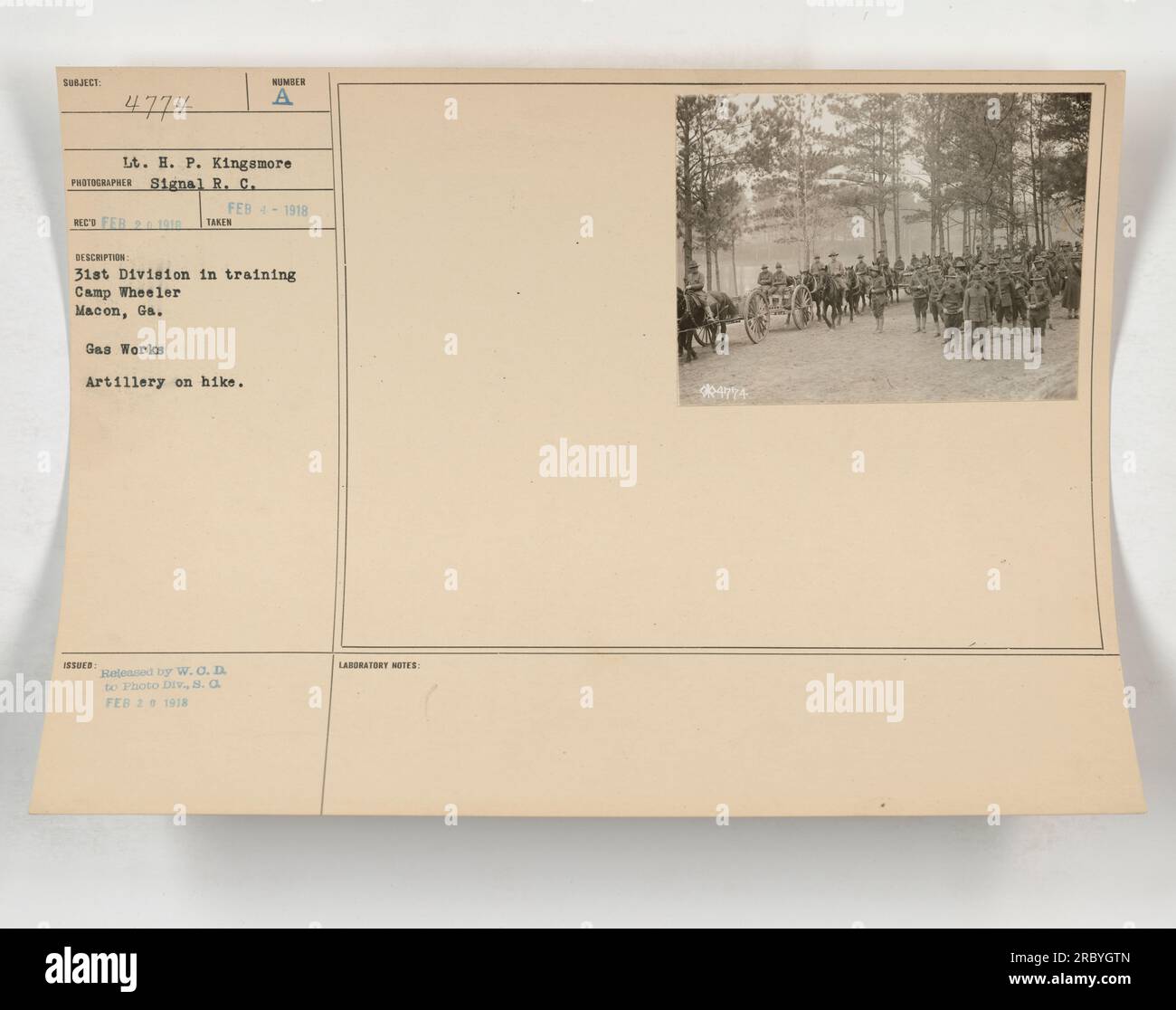 Soldiers from the 31st Division in training at Camp Wheeler, Macon ...