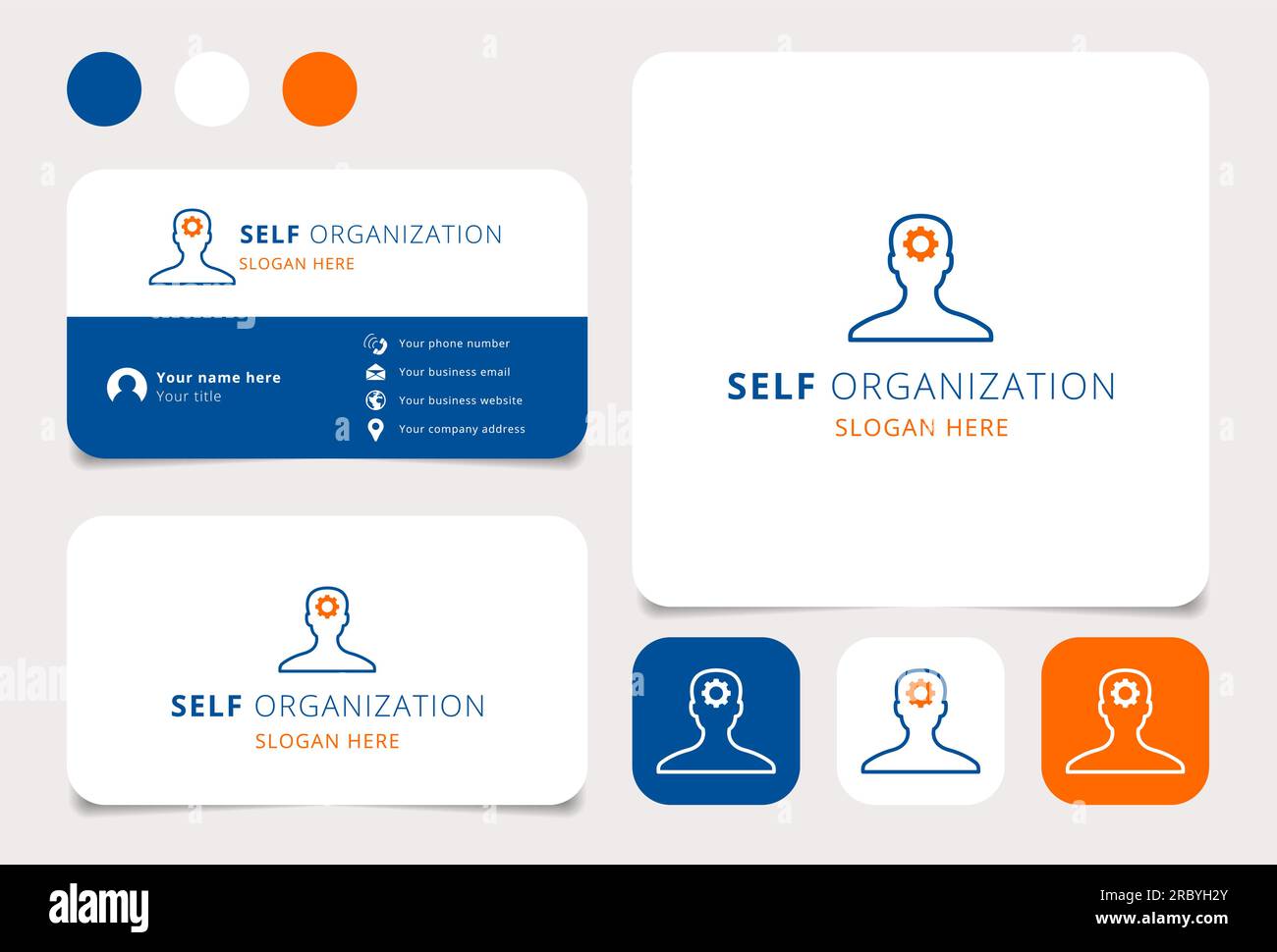 Self organization logo design with editable slogan. Branding book and ...