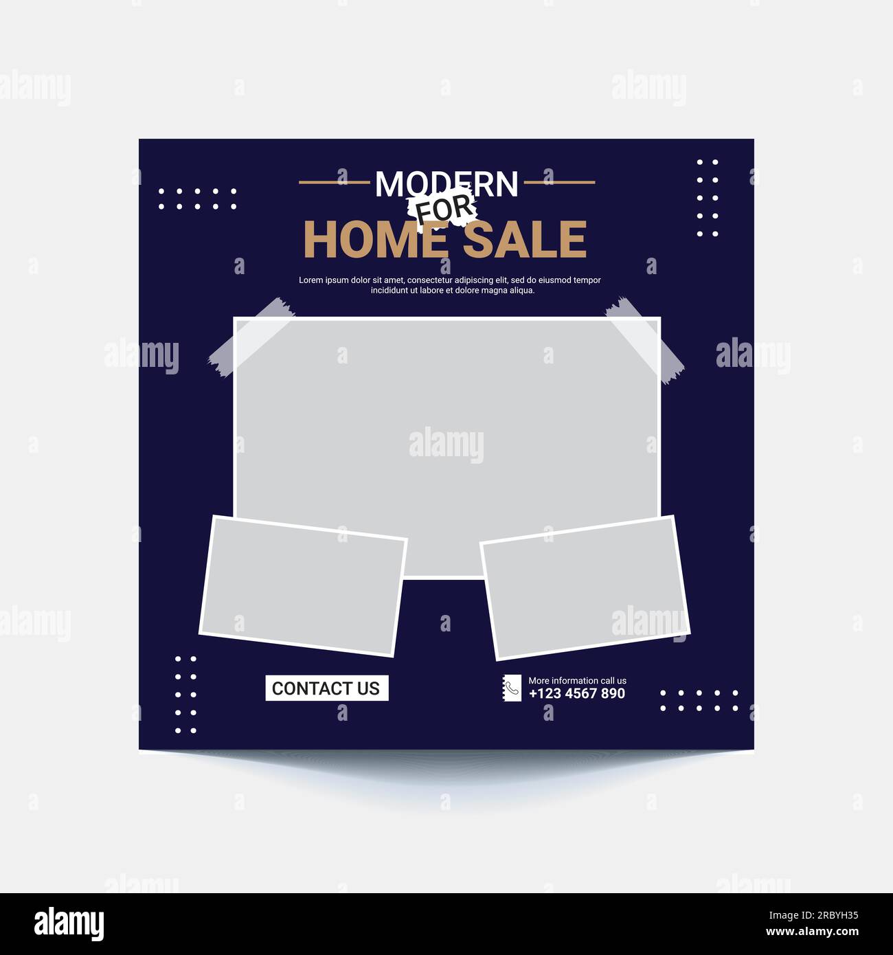 Home rent and sale social media advertising posts digital marketing ...