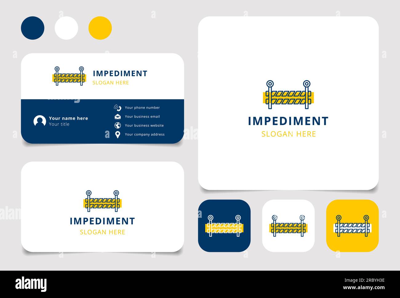 Impediment logo design with editable slogan. Branding book and business ...