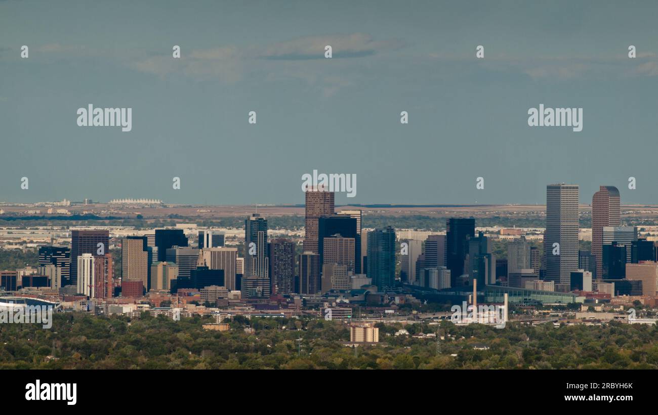 Mile High City of Denver by night Stock Photo - Alamy