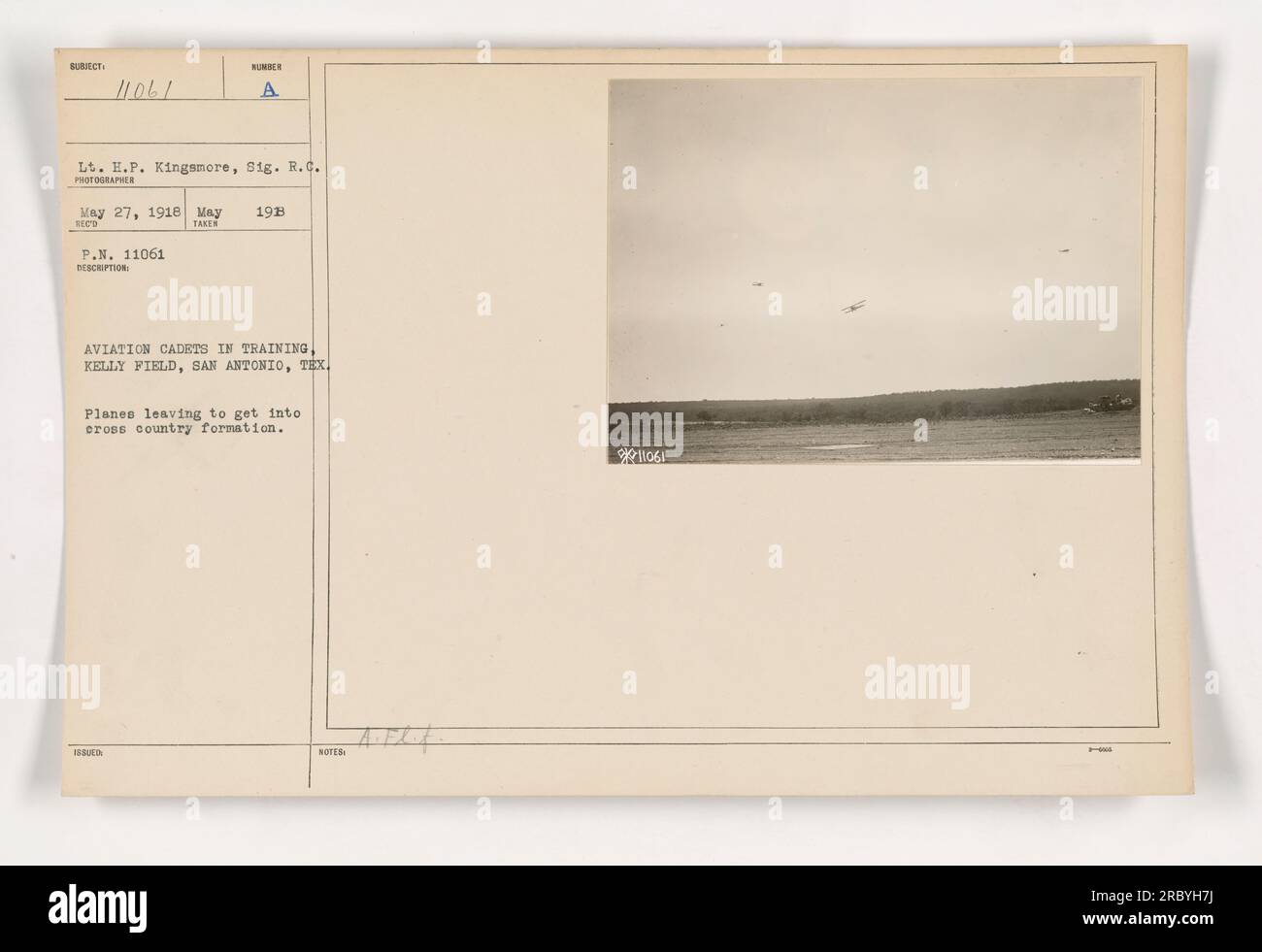 Aviation cadets at Kelly Field in San Antonio, Texas, seen training and ...