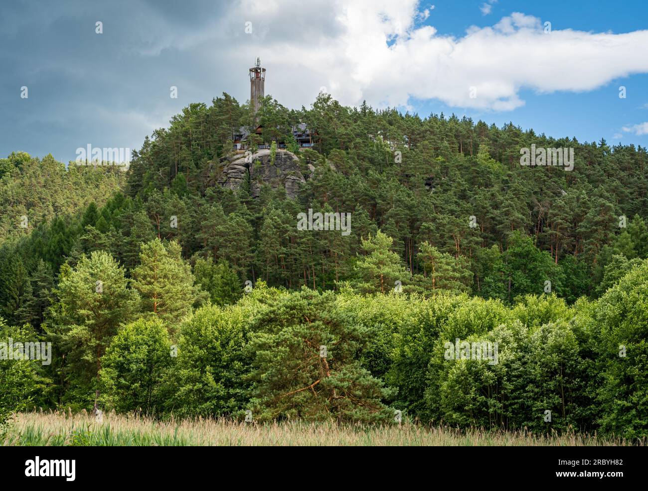 The Guard House and Observation Tower in Sloup v Cechach, Czech ...