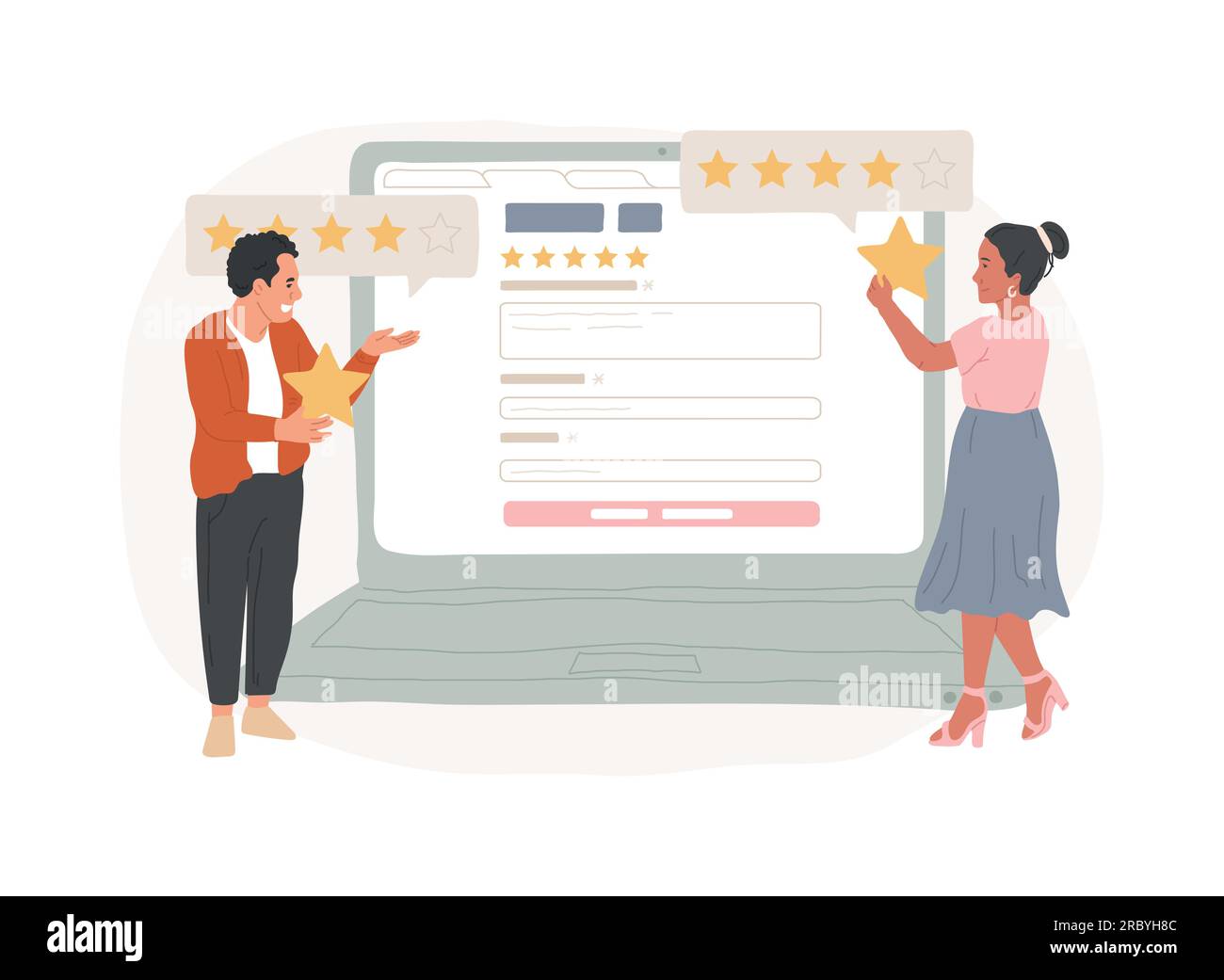 Feedback isolated concept vector illustration. Corporate website, menu ...
